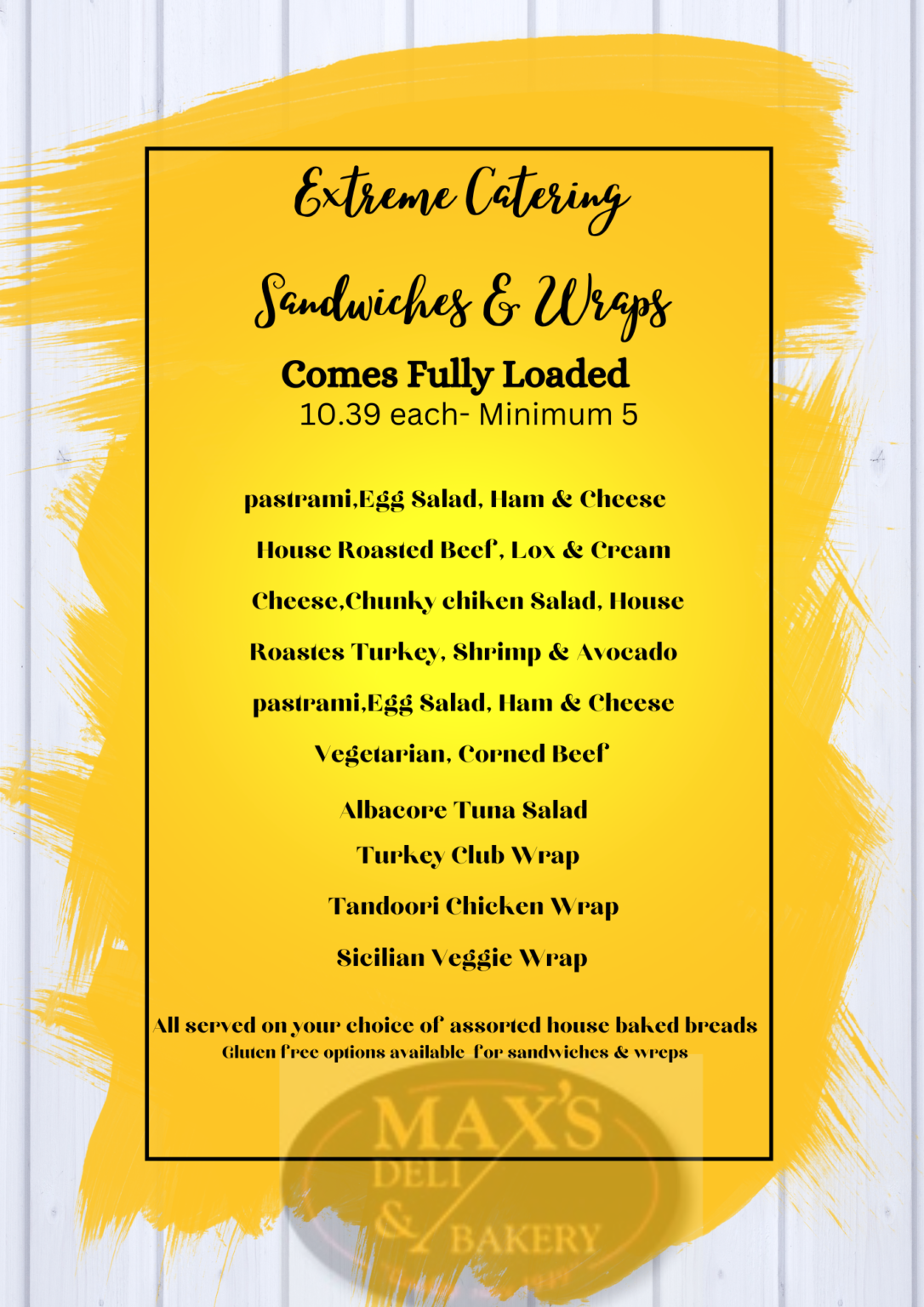 max's bakery & delicatessen menu | max's deli vancouver